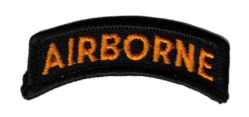 US18.Vintage U.S. Airborne Sleeve Arc. On Black. Sew on. – Trident Military
